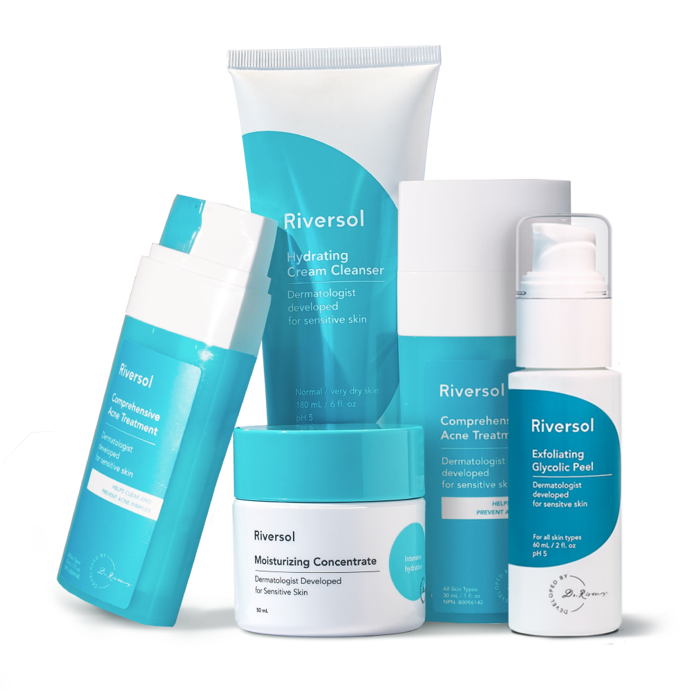 90-Day Acne Kit with Glycolic Peel | Riversol Dermatologist Developed
