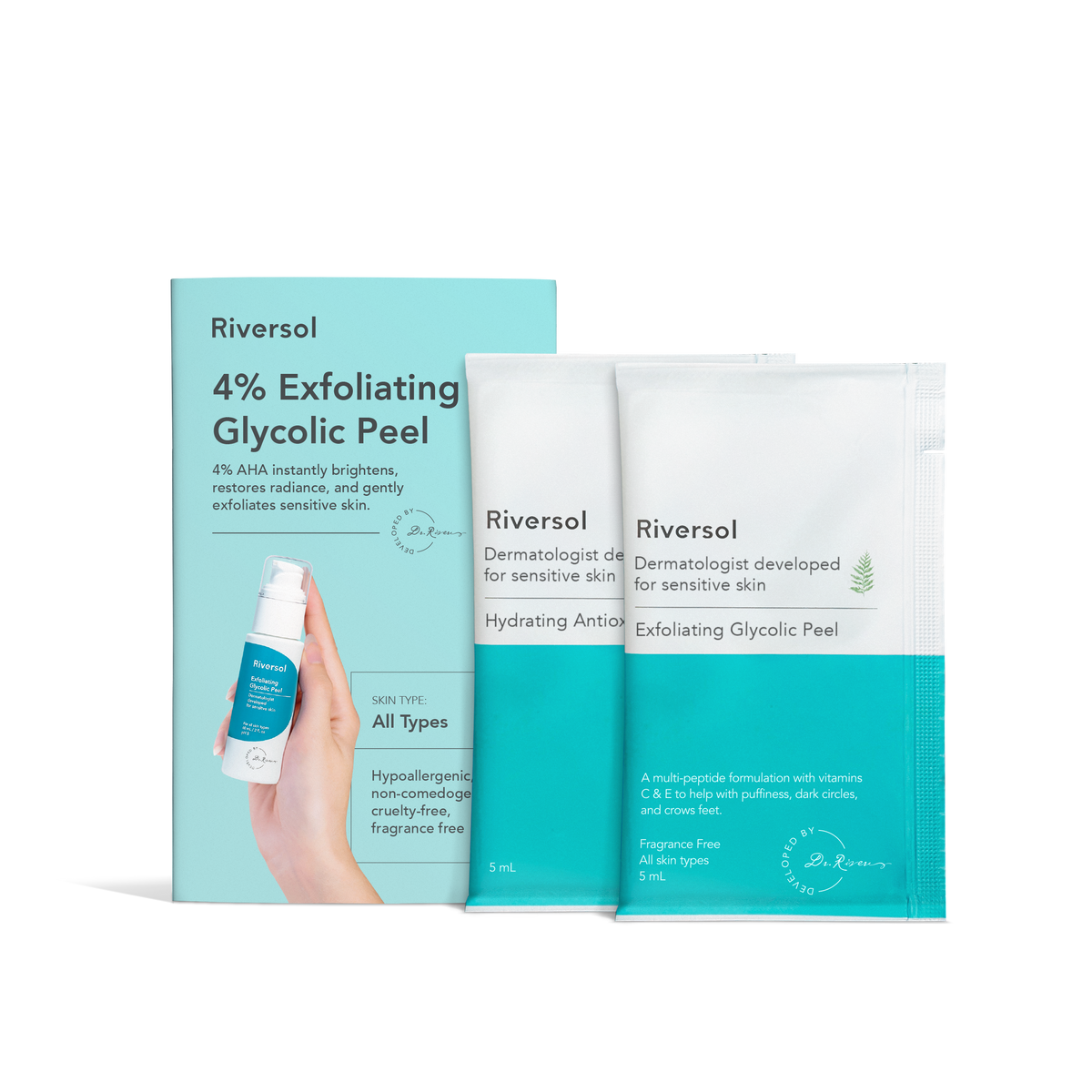 Exfoliating Glycolic Peel Premium Sample | Riversol Dermatologist Developed