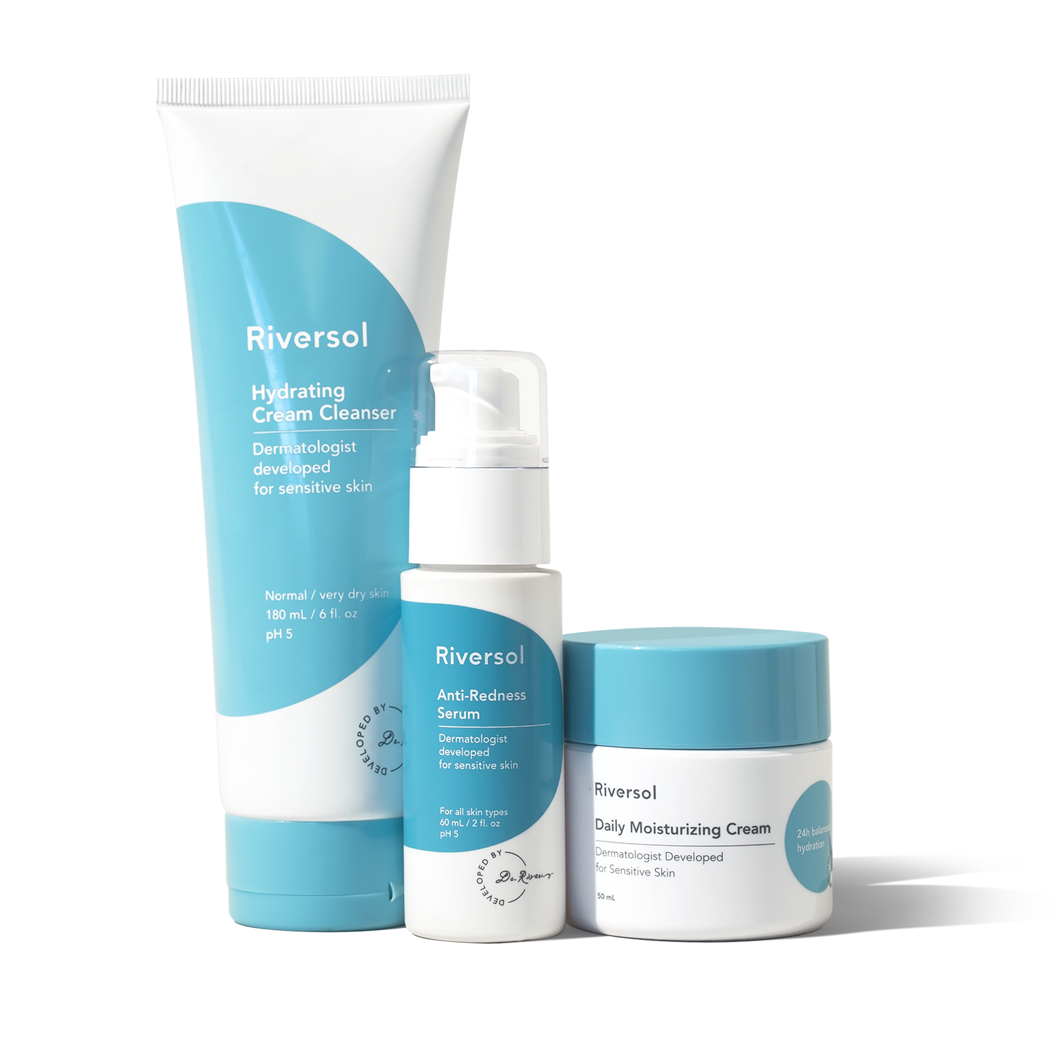 Riversol Redness Control Skincare Kit for Rosacea Prone Skin - Reduce ...